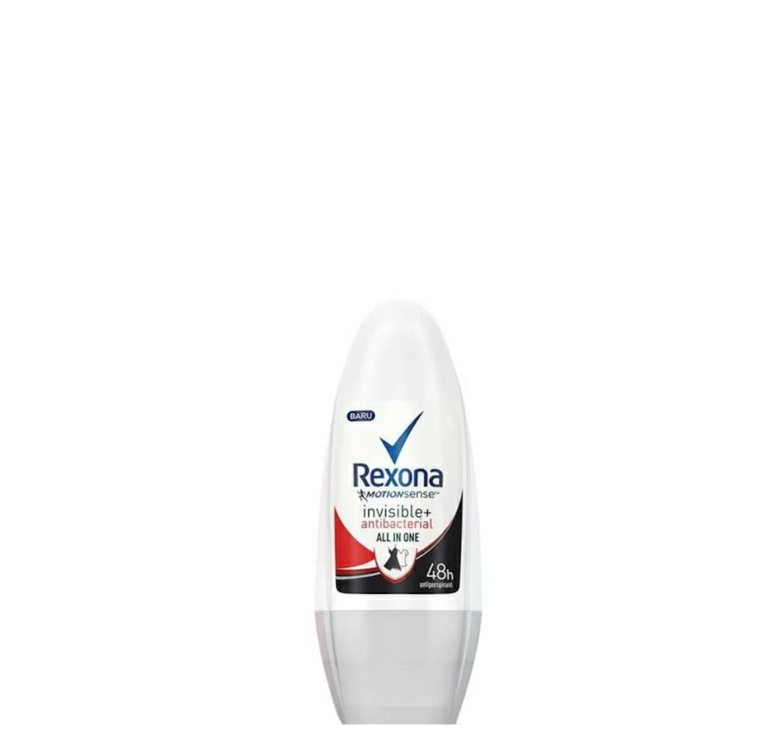 REXONA ROLLON 45ML W INVISIBLE ANTIBACTERIAL