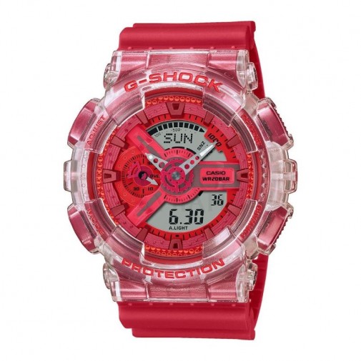 UNISEX CASIO G SHOCK CRVENI ANALOGNO DIGITALNI SPORTSKI RUČNI SAT SA CRVENIM KAIŠEM