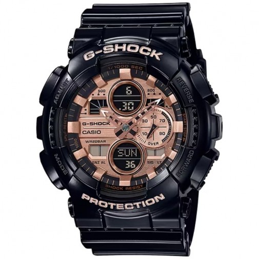 Muški G Shock Casio Multifunkcionalni Crni Zlatni Sportski Analogno Digitalni Ručni Sat