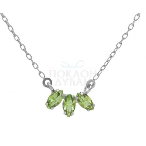 ŽENSKA VICTORIA CRUZ LAS ESTACIONES PERIDOT OGRLICA SA SWAROVSKI KRISTALIMA