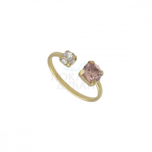 ŽENSKI VICTORA CRUZ JASMINE VINTAGE ROSE PRSTEN SA SWAROVSKI KRISTALIMA