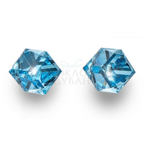 ŽENSKE OLIVER WEBER SENSITIVE CUBE MIDI AQUAMARINE MINDJUŠE SA SWAROVSKI KRISTALIMA