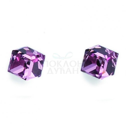 ŽENSKE OLIVER WEBER SENSITIVE CUBE MINI VIOLET MINDJUŠE SA SWAROVSKI KRISTALIMA