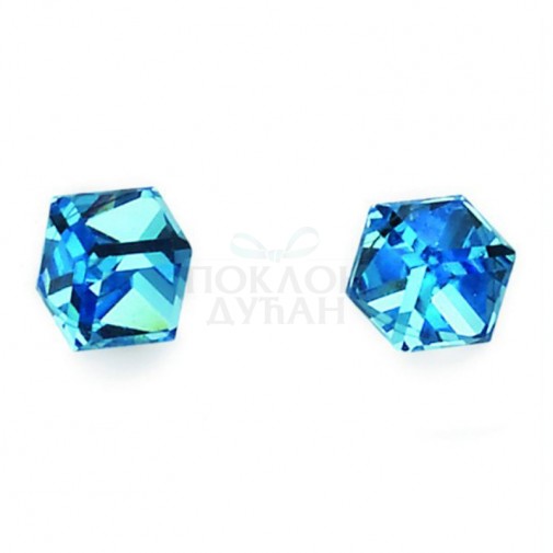 ŽENSKE OLIVER WEBER SENSITIVE CUBE MINI AQUAMARINE MINDJUŠE SA SWAROVSKI KRISTALIMA