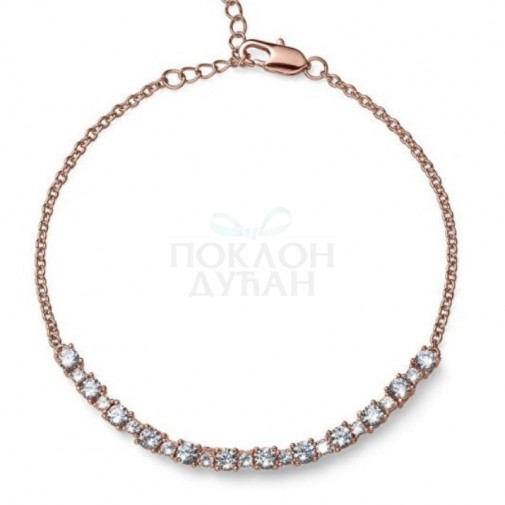 ŽENSKA OLIVER WEBER ROSE GOLD NARUKVICA SA SWAROVSKI KRISTALIMA