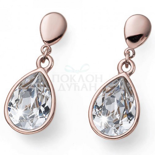 ŽENSKE OLIVER WEBER DELITE ROSEGOLD CRYSTAL MINDJUŠE SA SWAROVSKI BELIM KRISTALOM