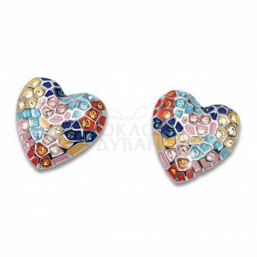 ŽENSKE OLIVER WEBER GAUDI HEART PIN MULTICOLOR MINDJUŠE SA SWAROVSKI KRISTALIMA