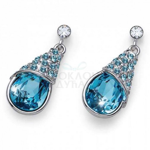 ŽENSKE OLIVER WEBER PACK AQUAMARINE MINDJUŠE SA SWAROVSKI PLAVIM KRISTALOM