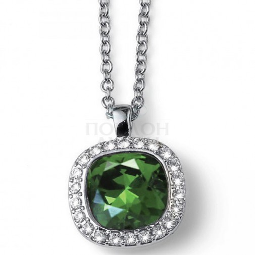 ŽENSKI OLIVER WEBER SECRET EMERALD LANČIĆ SA SWAROVSKI ZELENIM KRISTALOM