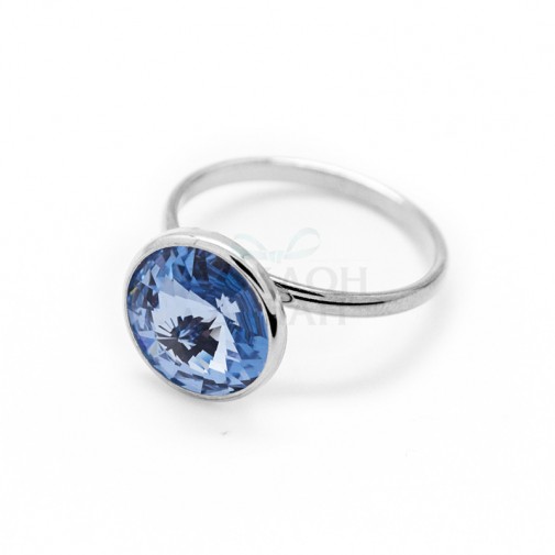 Ženski Victoria Cruz Basic M Light Sapphire Prsten Sa Swarovski Plavim Kristalom