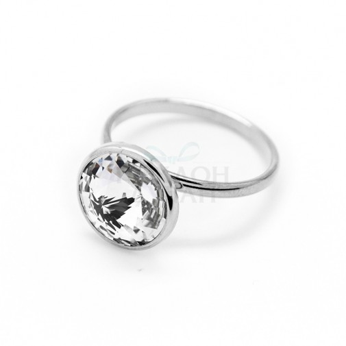 Ženski Victoria Cruz Basic M Crystal Prsten Sa Swarovski Belim Kristalom