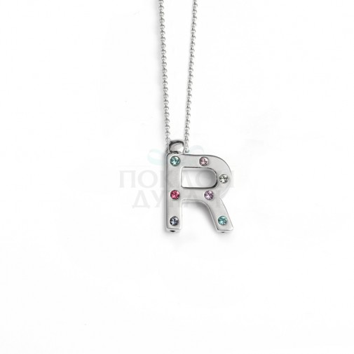Ženski Victoria Cruz Letter "R" Multicolor Lančić Sa Swarovski Kristalima