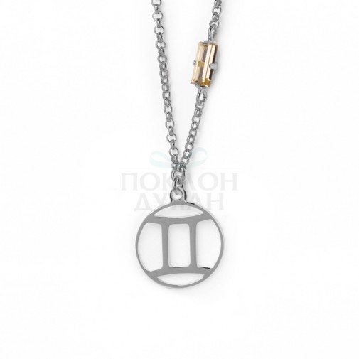 Ženski Victoria Cruz Geminis Smoked Topaz Crystal Lančić Sa Swarovski Braon Kristalom