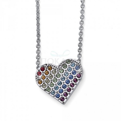 Ženski Oliver Weber Rainbow Love Multi Lančić Sa Swarovski Kristalnim Priveskom