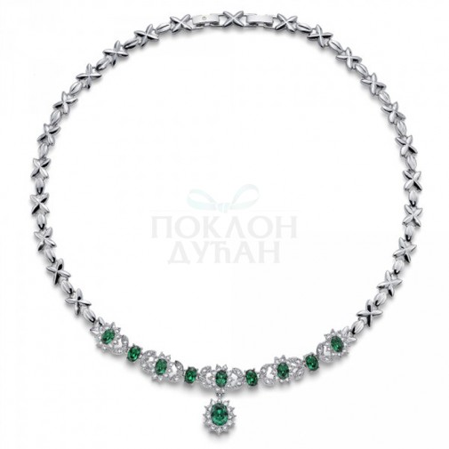 Ženska Oliver Weber Princess Emerald Ogrlica Sa Swarovski Zelenim Kristalima