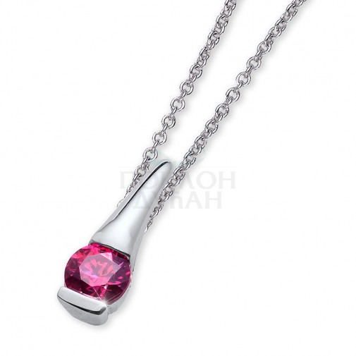 Ženski Oliver Weber Tender 925 AG Pink Srebrni Lančić sa swarovski roze kristalnim priveskom