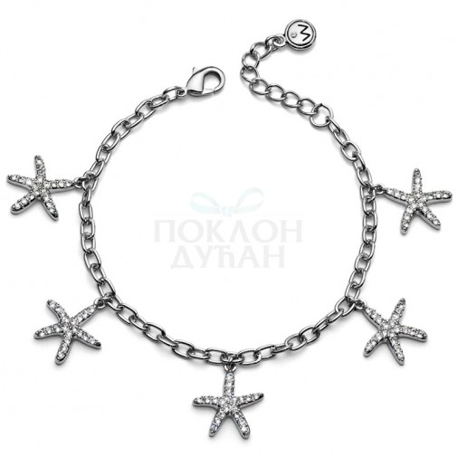 Ženska Oliver Weber Starfish Crystal narukvica sa swarovski belim kristalom