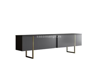 HANAH HOME TV polica Luxe Anthracite Gold