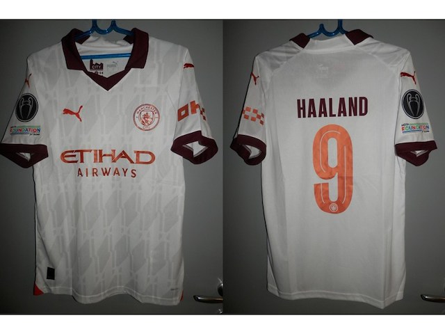 Manchester City dres 2023-24 Haaland 9 Beli (Liga Šamp)