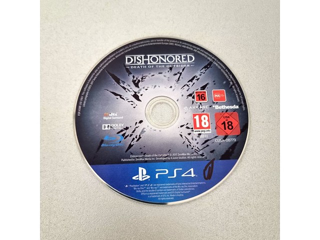 Dishonored Death of the Outsider   PS4 samo disk