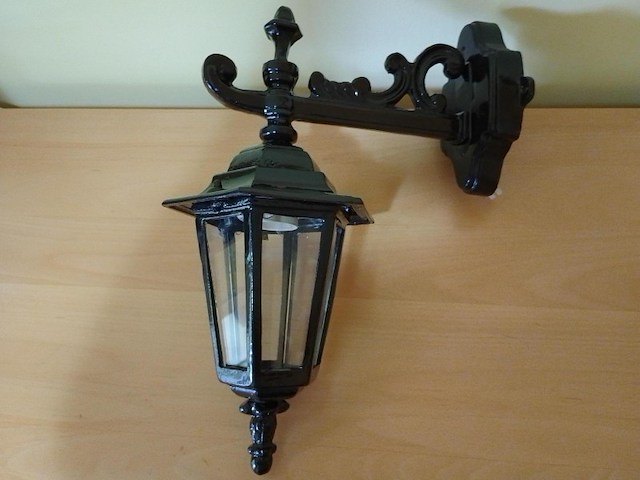 Fenjer - zidna lampa 3/4 crni