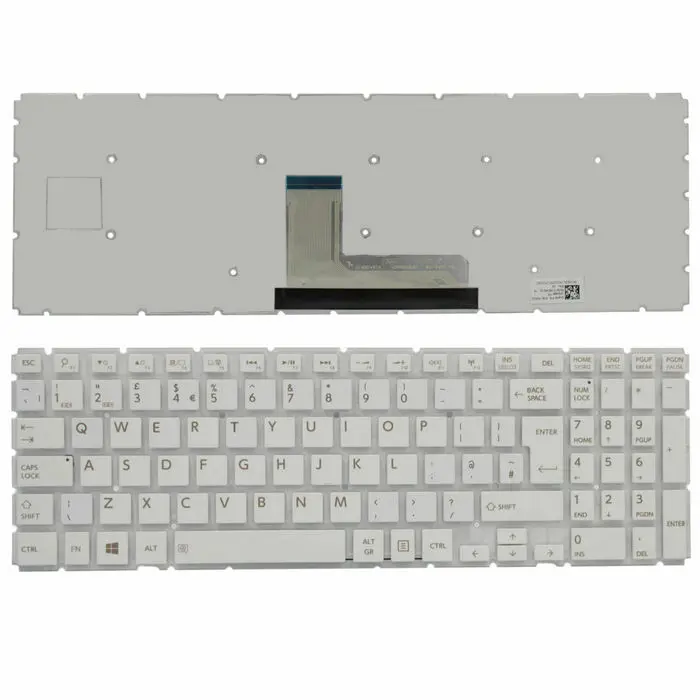 Tastatura za laptop Toshiba Satelite L50-B, L50D-B Series L50-C bela