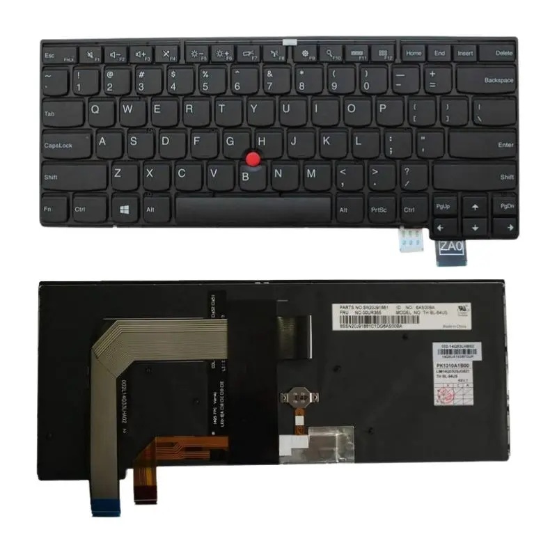 Tastatura sa pozadinskim osvetljenjem i gumbom za Lenovo Thinkpad T460S T470S