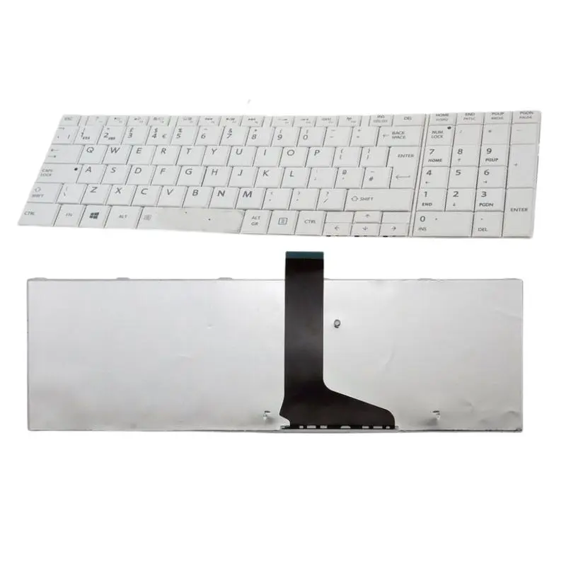 Tastatura za laptop Toshiba Satelite C850 C850D C855 C855D bez rama bela