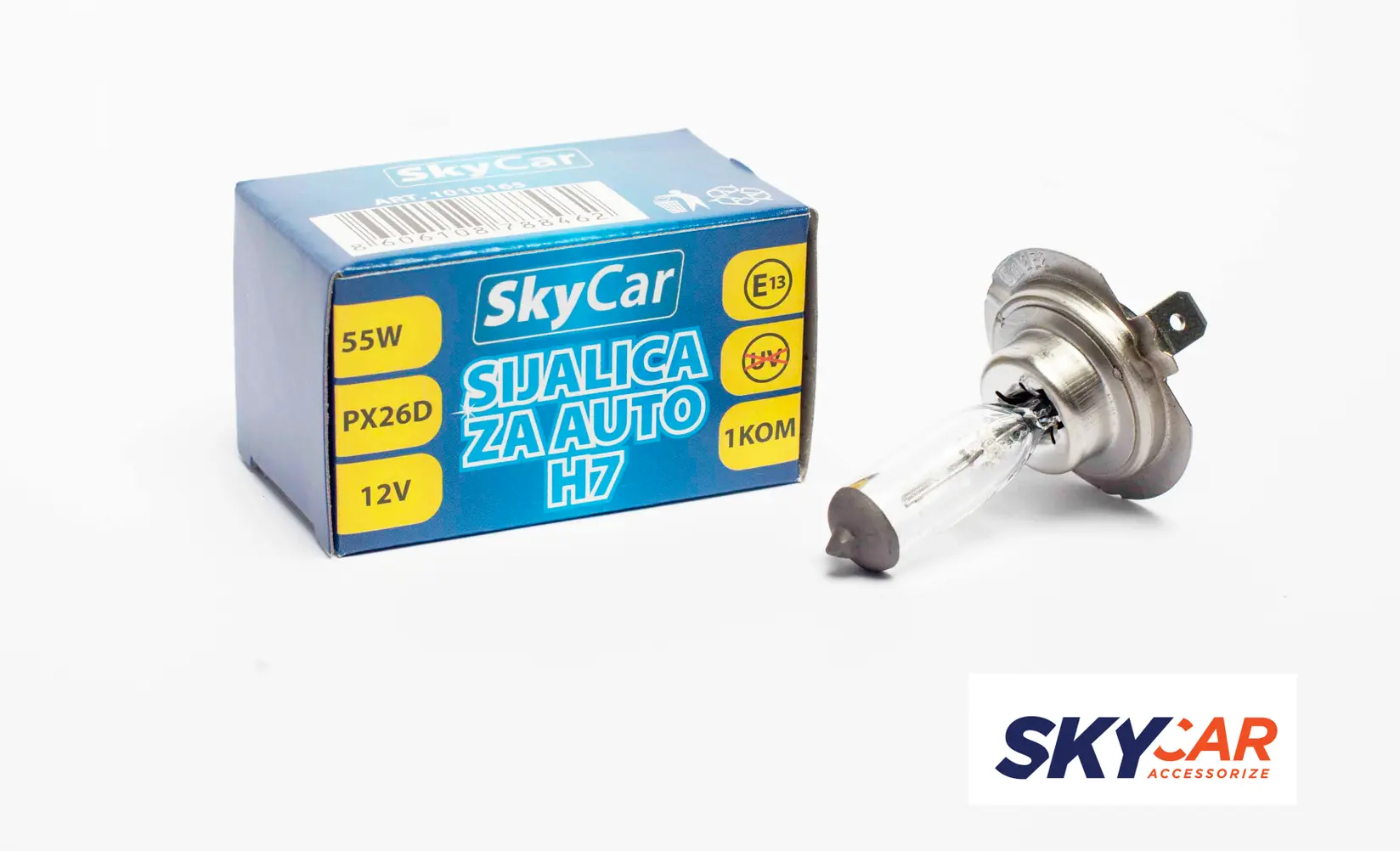 Skycar Sijalice za auto H7 E4 White karton