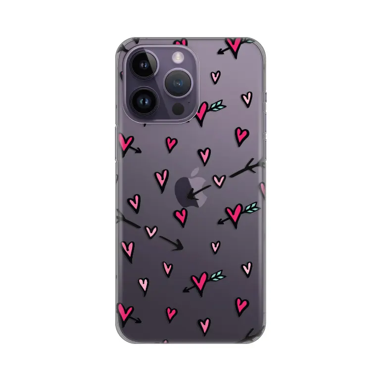 Maska za telefon Silikonska Print Skin za iPhone 14 Pro Max 6.7 Heart Pattern