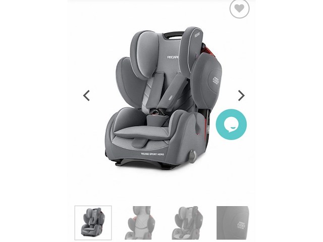 Recaro young sport hero auto sedište aluminium grey