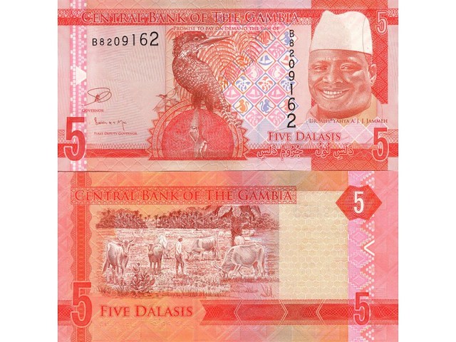 GAMBIA 5 Dalasis 2015 UNC, P-31