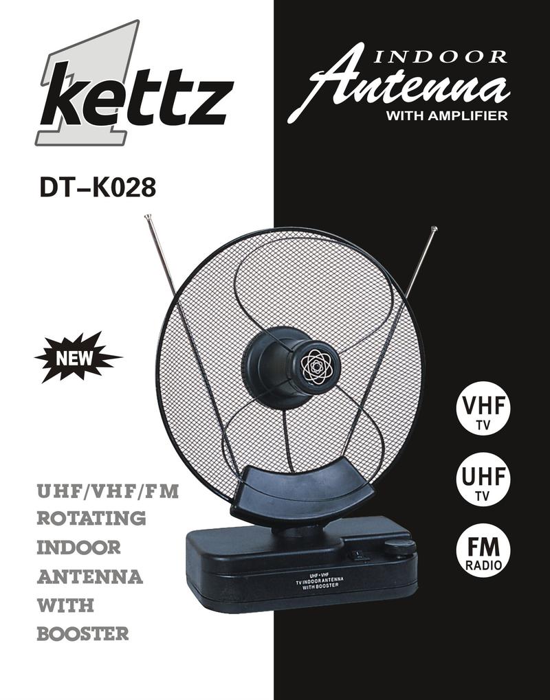 Sobna TV/FM antena Kettz DT-K028 + pojačivač