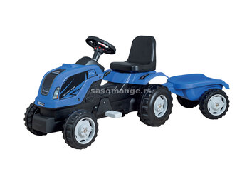 Micromax Globo traktor na pedale sa prikolicom plavi (010121)