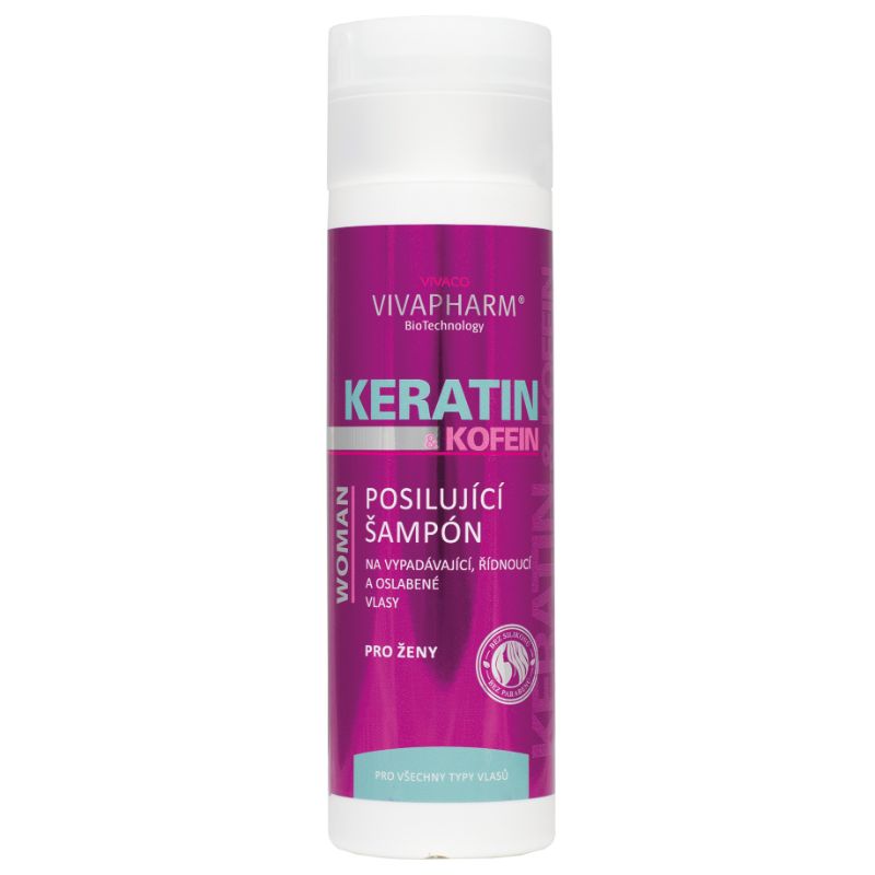 Keratin šampon za kosu sa kofeinom VIVAPHARM 200 ml