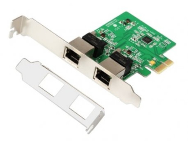 LAN MK E-Green PCI-E 2xRJ45 101001000 Mbps