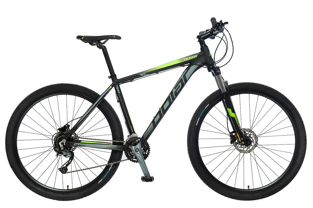 BICIKL POLAR TSUNAMI black-fluo green L