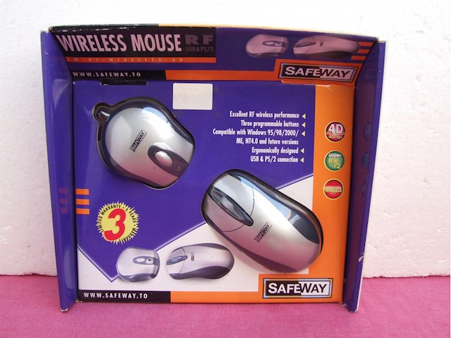 Safeway Mouse Cordless PS/2-USB 4D RF bezicni mis NOVO!