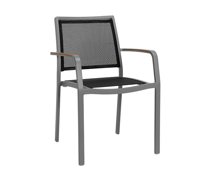 ADRIATIC TEX armchair black