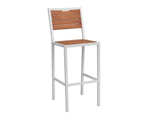 MEDITERANEO BARSTOOL white/teak color