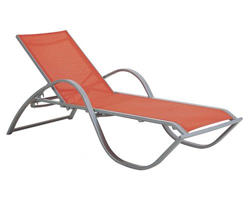 LONG BEACH SUNLOUNGER With Wicker