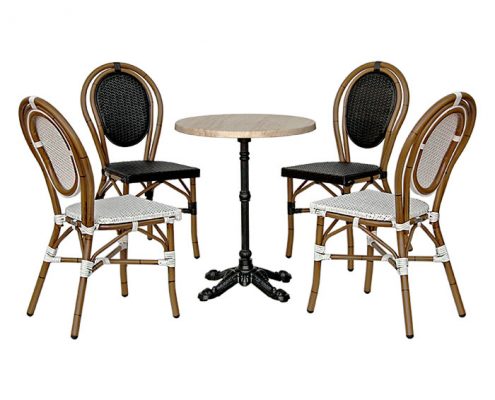 PARIS 7 white/black dark bamboo – set