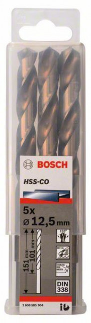 Bosch burgija za metal HSS-Co, DIN 338 12,5 x 101 x 151 mm, 1 komad ( 2608585904. )