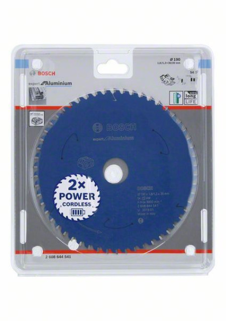 Bosch Expert for Aluminium list kružne testere za akumulatorske testere 190x1.8/1.3x30 T54 Bosch 2608644541, 190x1.8/1.3x30 T54 ( 260864454