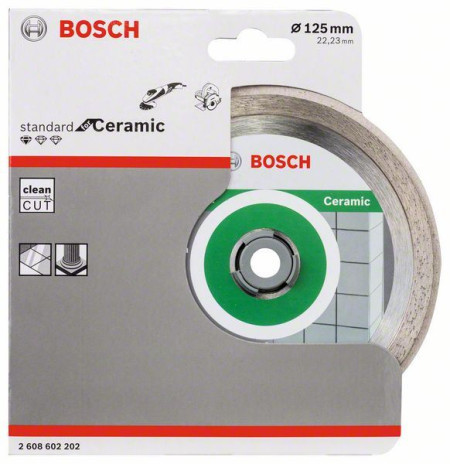 Bosch dijamantska rezna ploča standard for ceramic 125 x 22,23 x 1,6 x 7 mm ( 2608602202 )