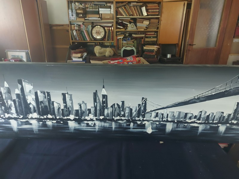 New York –ulje na platnu (211 cm x 40 cm)