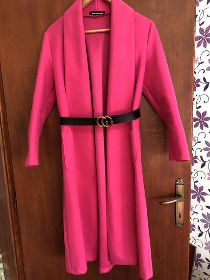 Pink ženski kaput