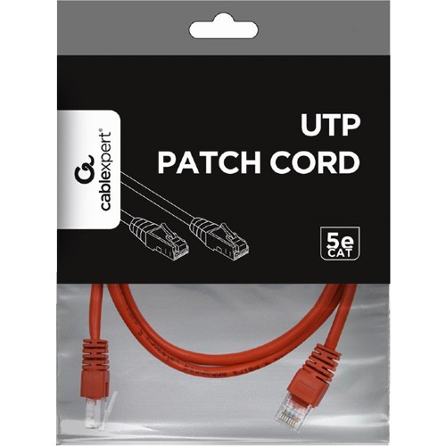 Gembird CAT5e UTP Patch cord, red, 2 m | PP12-2M/R