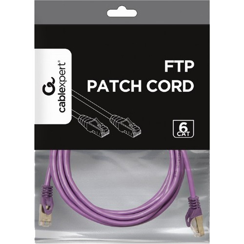 Gembird FTP Cat6 Patch cord, purple, 3 m | PP6-3M/V