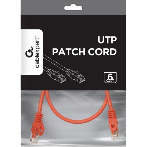 Gembird UTP Cat6 Patch cord, 0.5 m, red | PP6U-0.5M/R